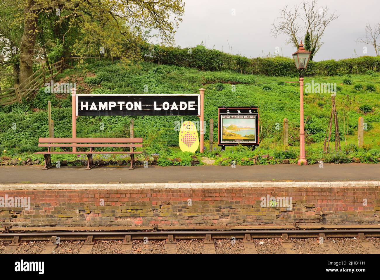 One of the platforms at Hampton Loade station on the Severn Valley ...