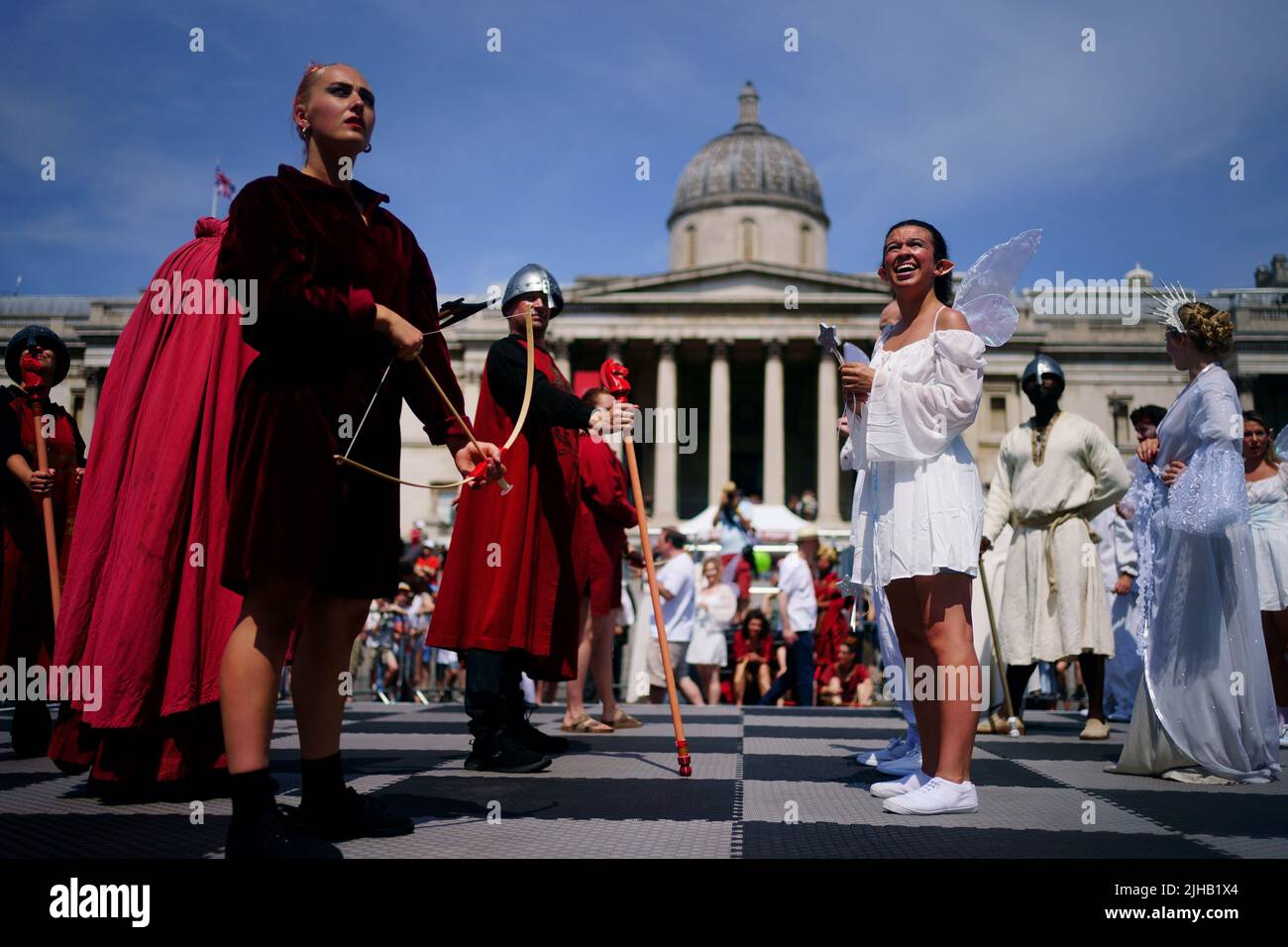 A living chess set, with 32 professional actors taking on the role of ...