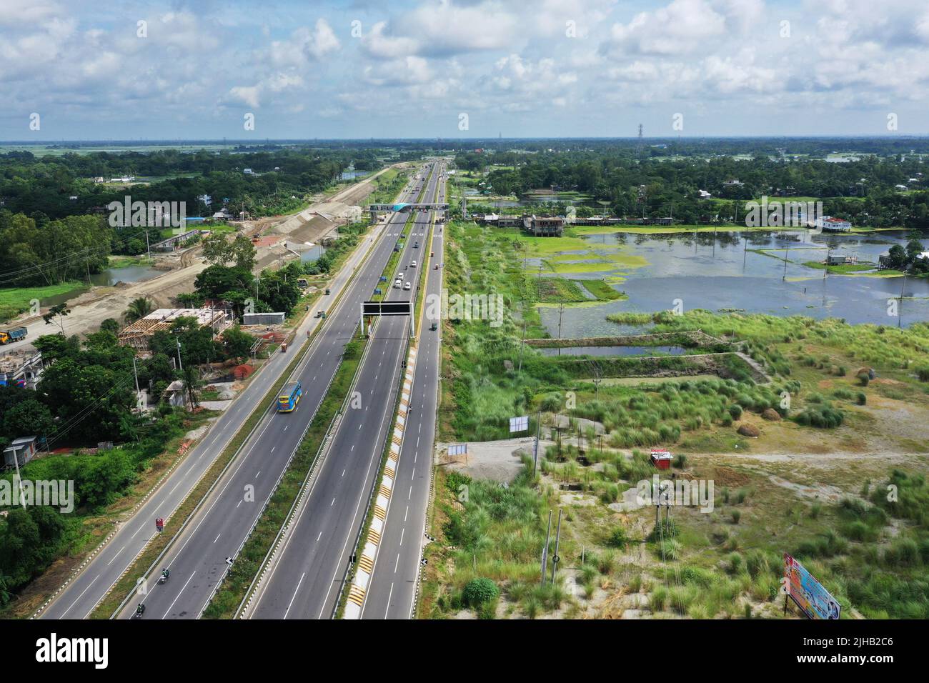 Munshiganj, Bangladesh - June 26, 2022: The 54.7km four lane Dhaka-Mawa ...