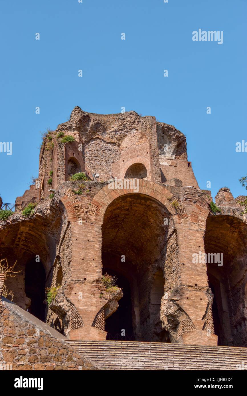The vertical view of the historical Temple of Minerva Medica palace ...