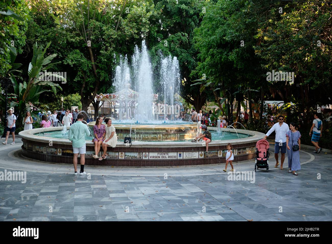 Fountain Virgen del Rocío. At Paseo de La Alameda - The Alameda Walk ...
