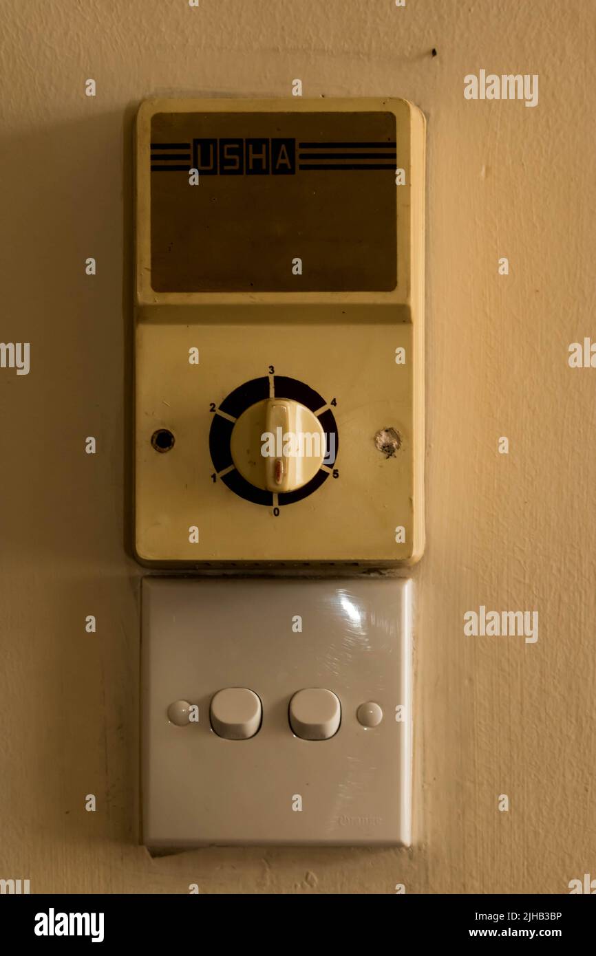 Fan Switch and Two Way Switch Together Stock Photo - Alamy