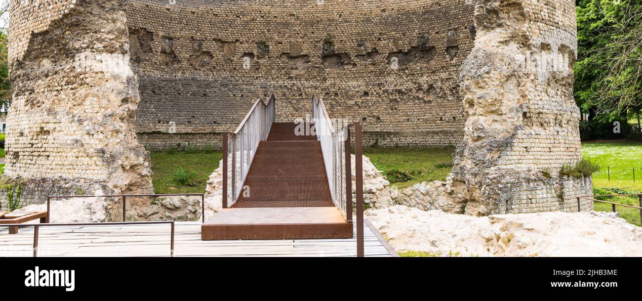 Ancient tower of Vesunna in Perigueux Dordogne region in southwestern ...