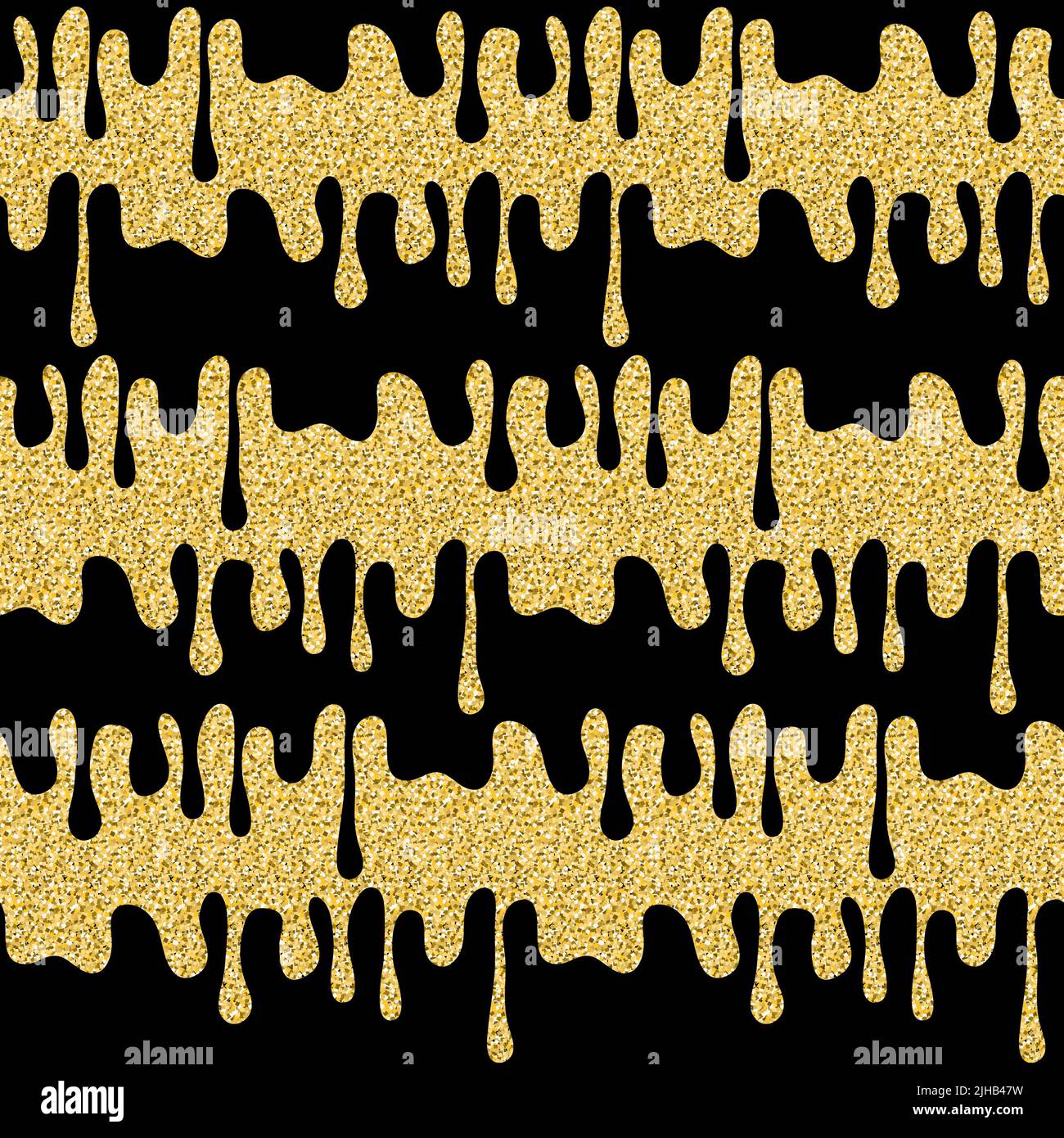Black gold smudge drop flowing syrup liquid seamless pattern Stock ...