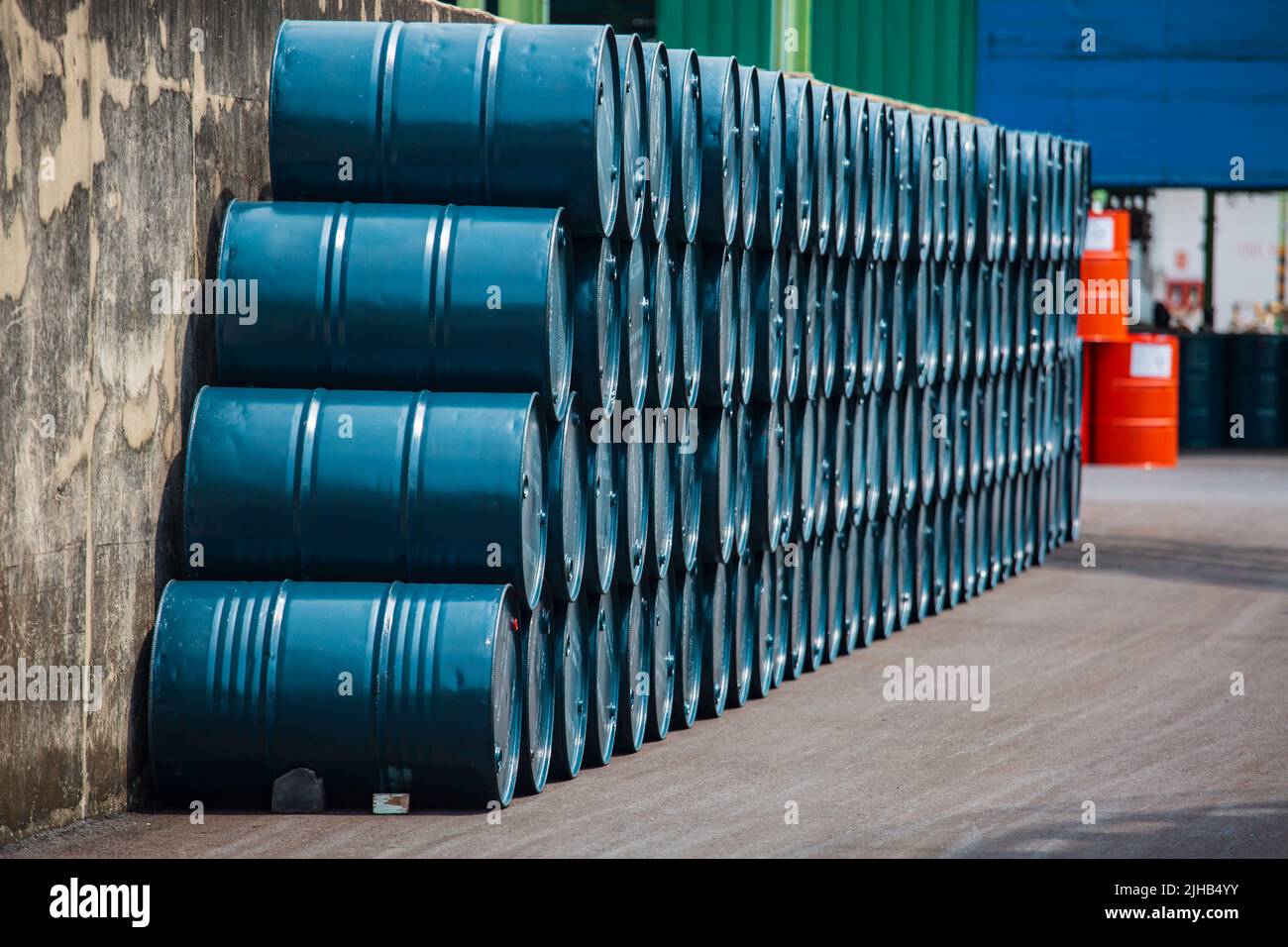 Chemical waste drums green hi-res stock photography and images - Alamy