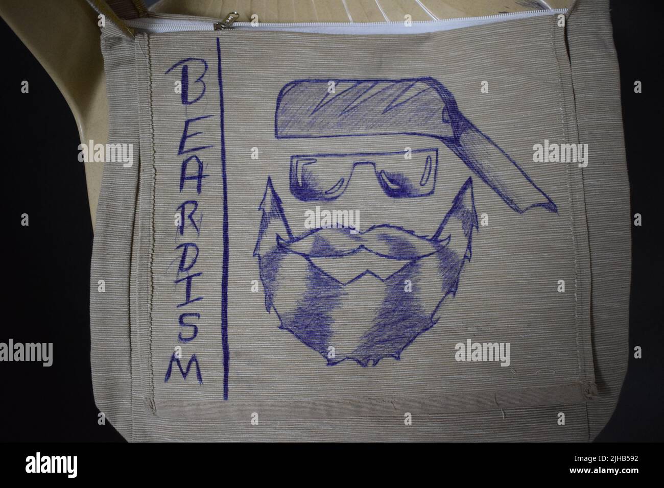 Picture is drawn on a cloth by pen Stock Photo - Alamy