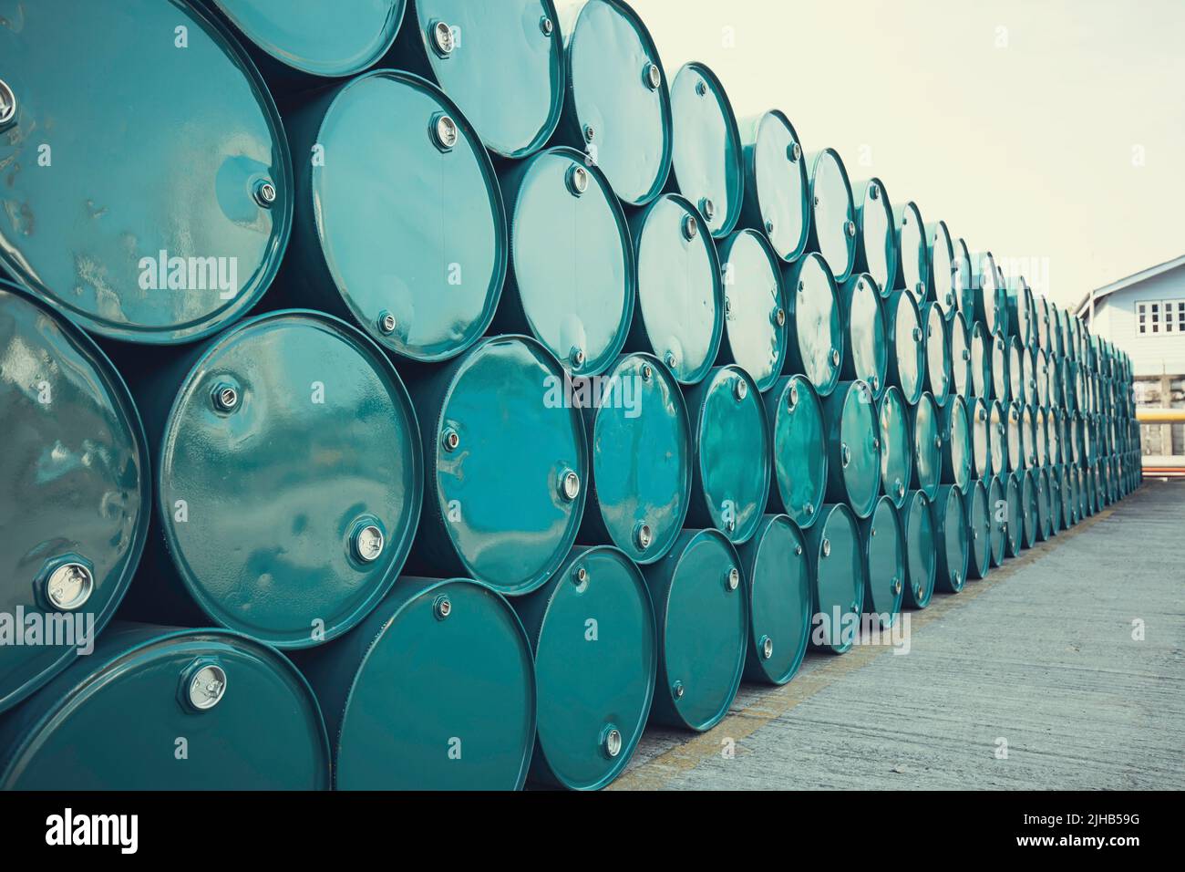 Chemical waste drums green hi-res stock photography and images - Alamy