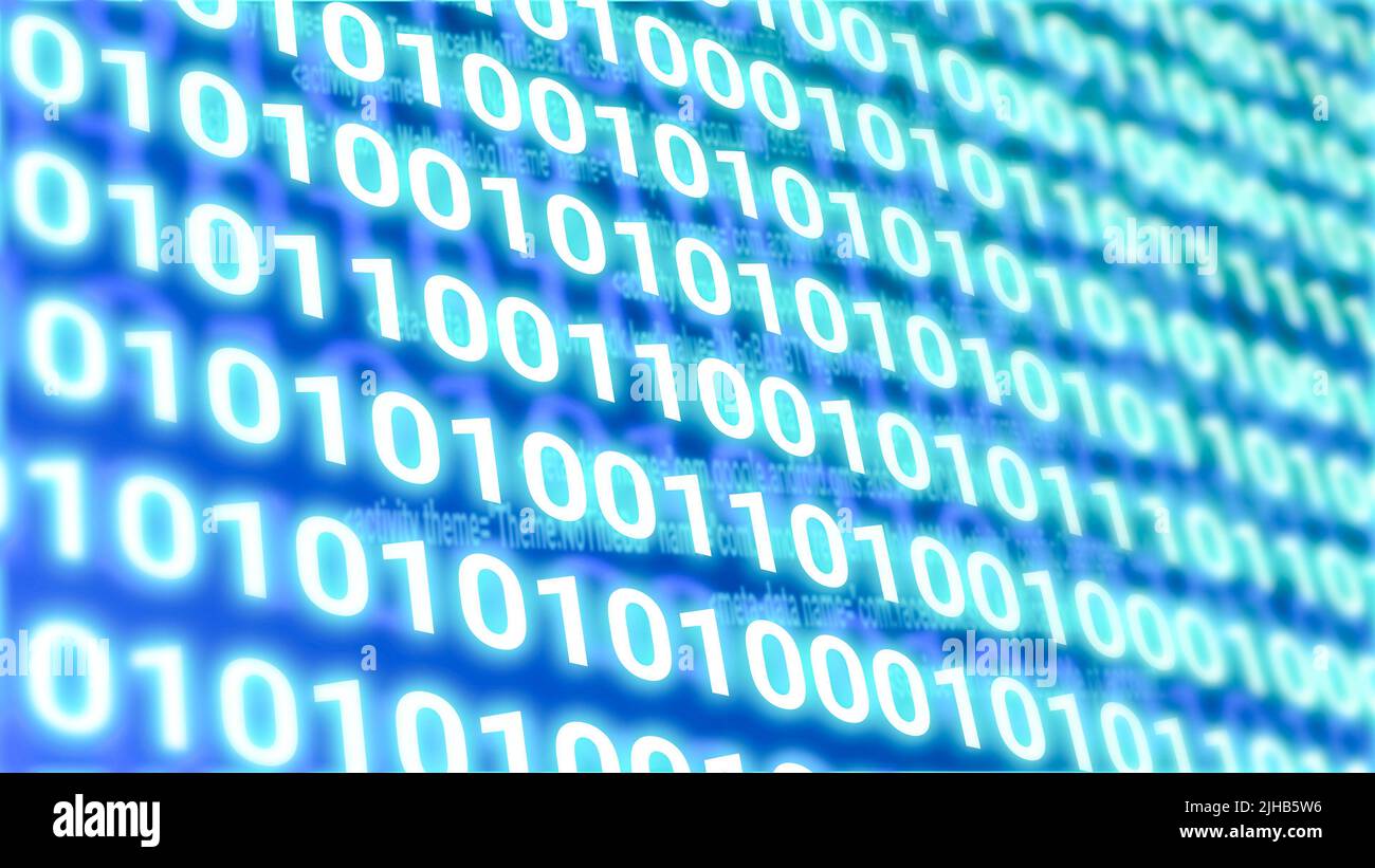 digital blue number background illustration of internet and technology ...