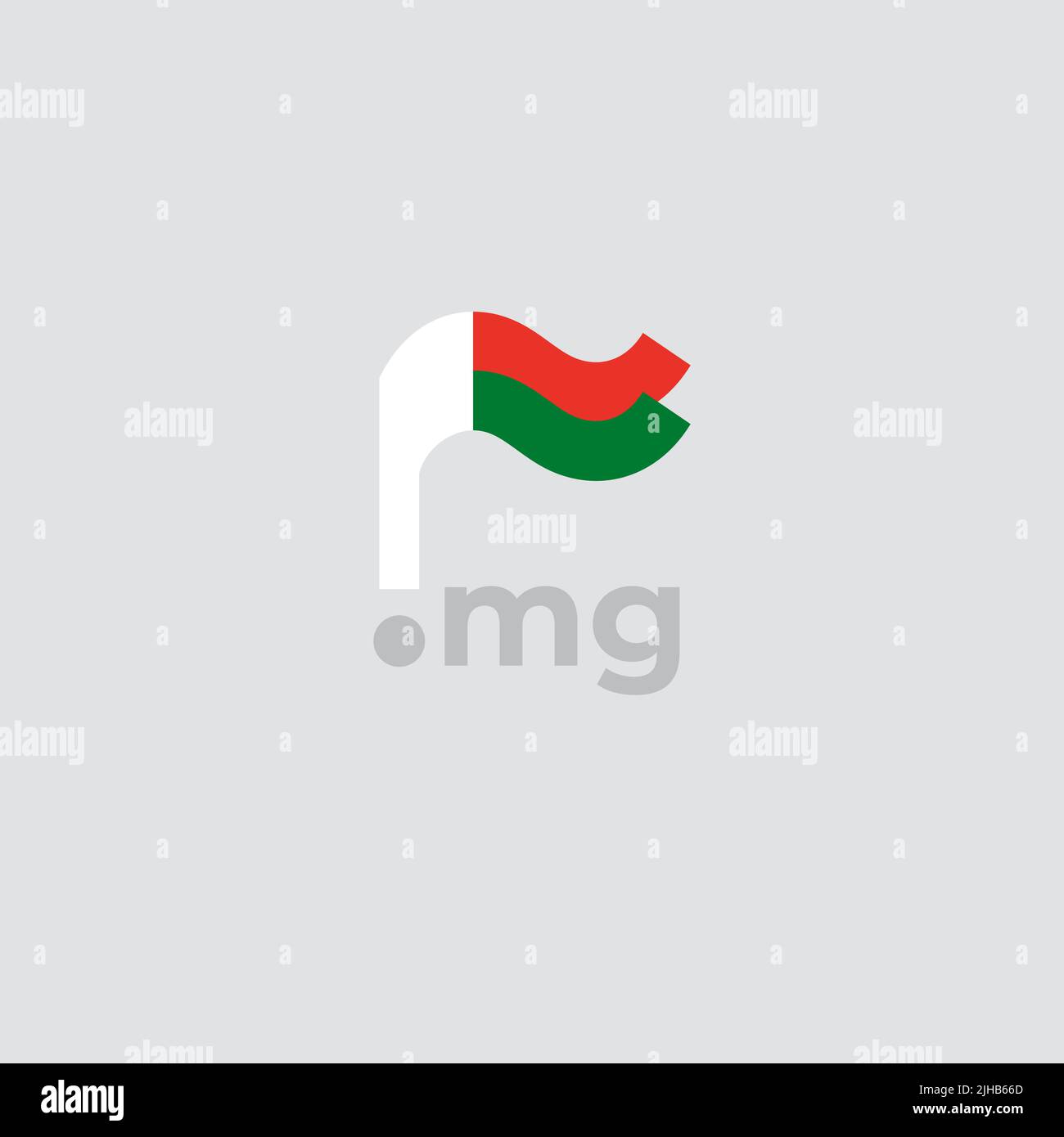 Madagascar flag icon. Original simple design of the madagascar flag ...