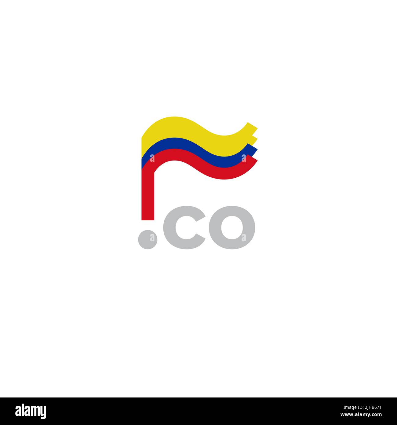 Colombia flag icon. Original simple design of the colombian flag, map ...