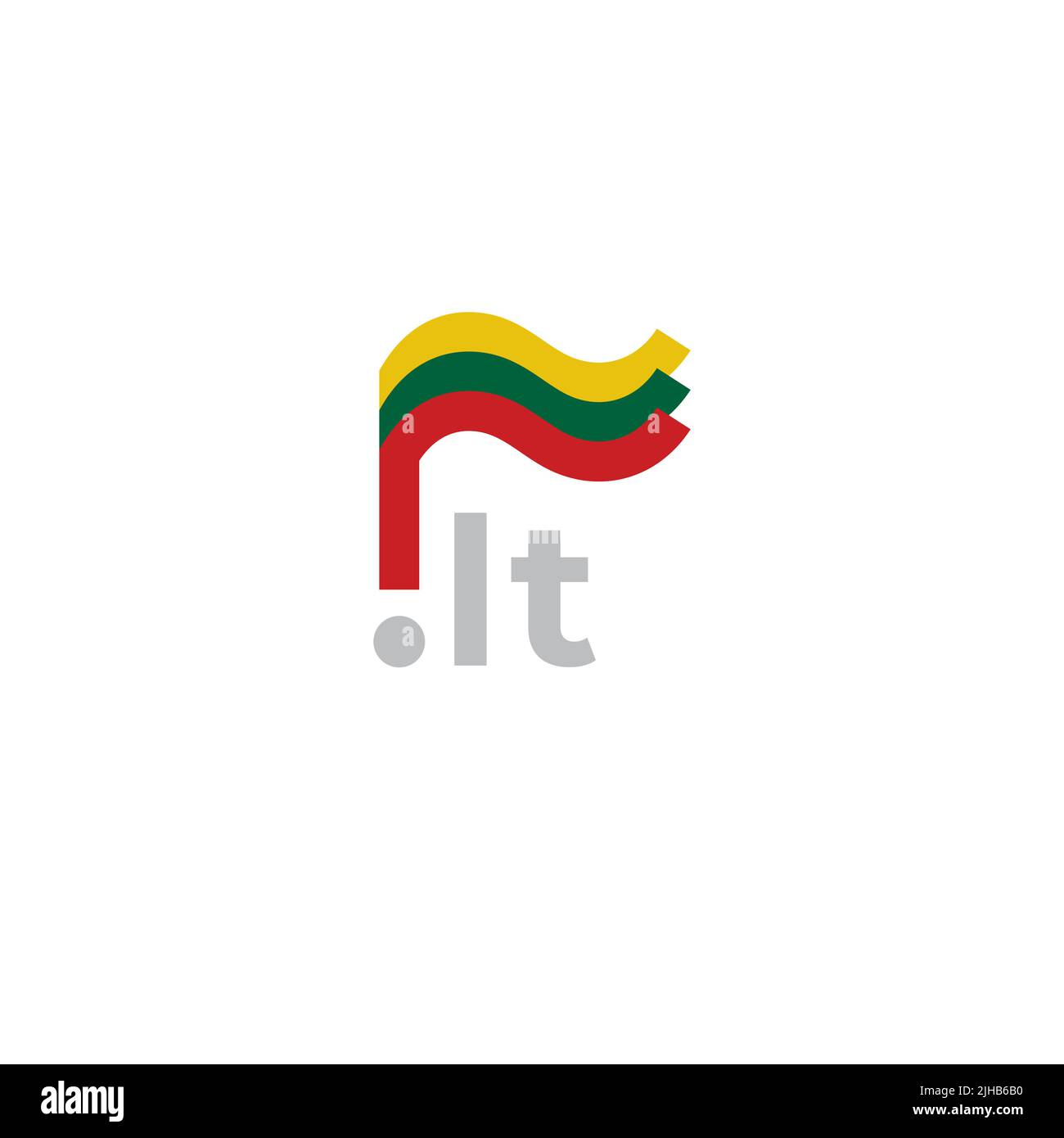 Lithuania flag icon. Original simple design of the lithuanian flag, map ...