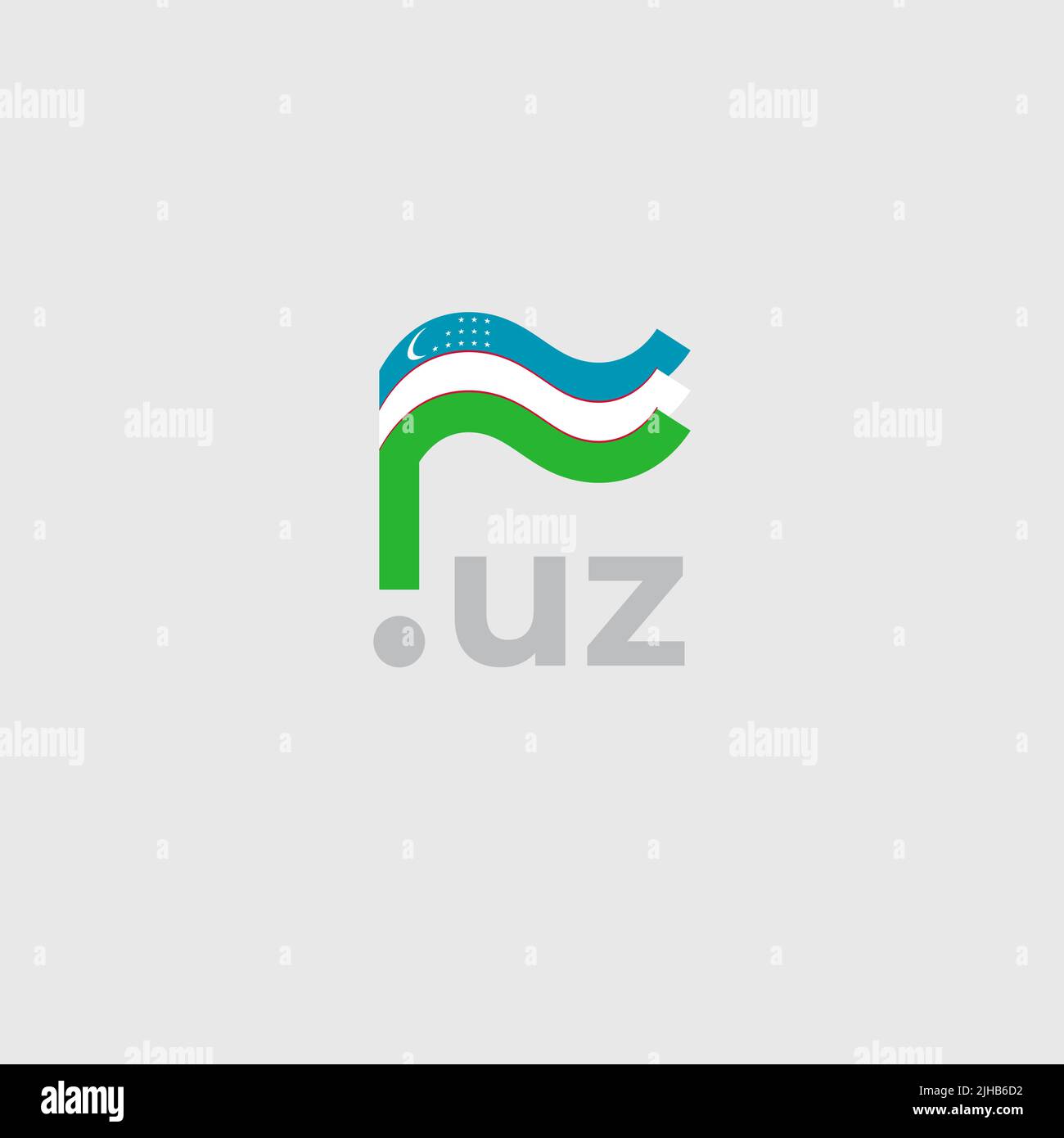 Uzbekistan flag icon. Original simple design of the uzbek flag, map ...
