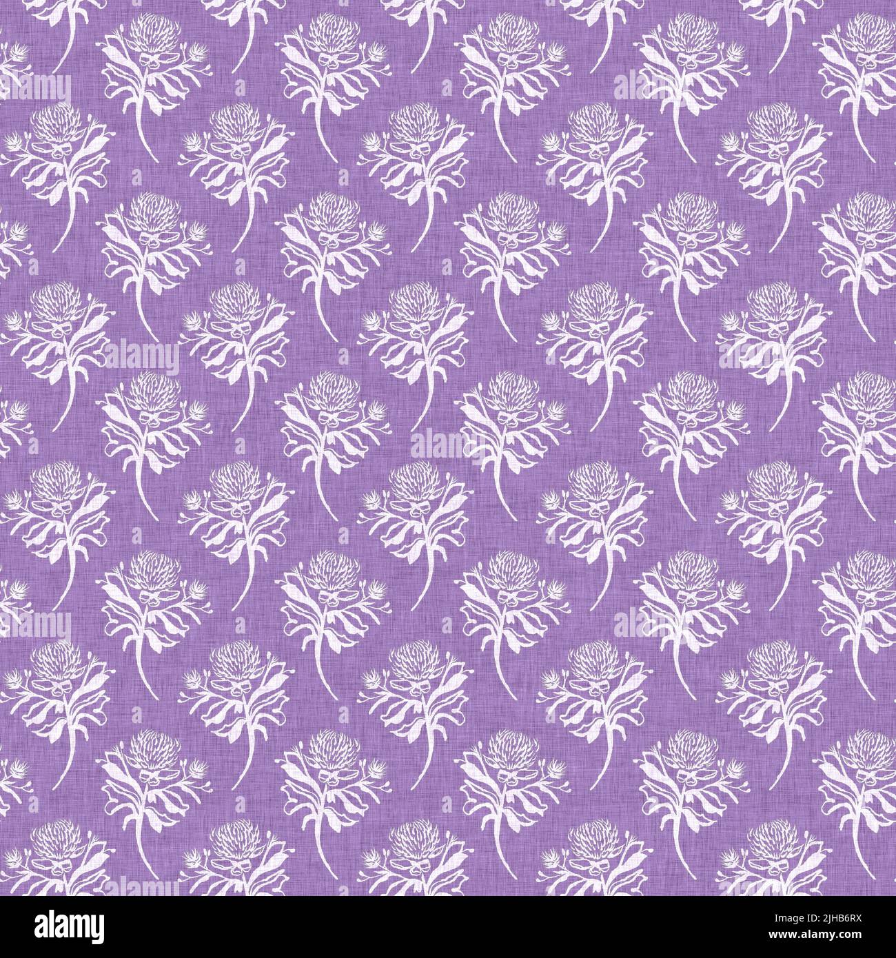 Gender neutral purple flower seamless raster background. Simple ...