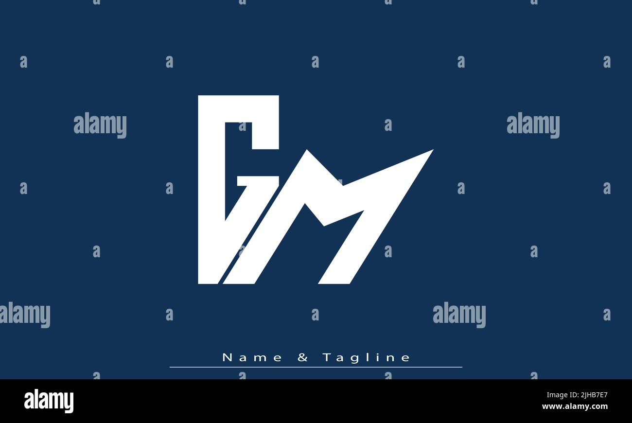 Alphabet letters Initials Monogram logo GM , MG Stock Vector Image ...