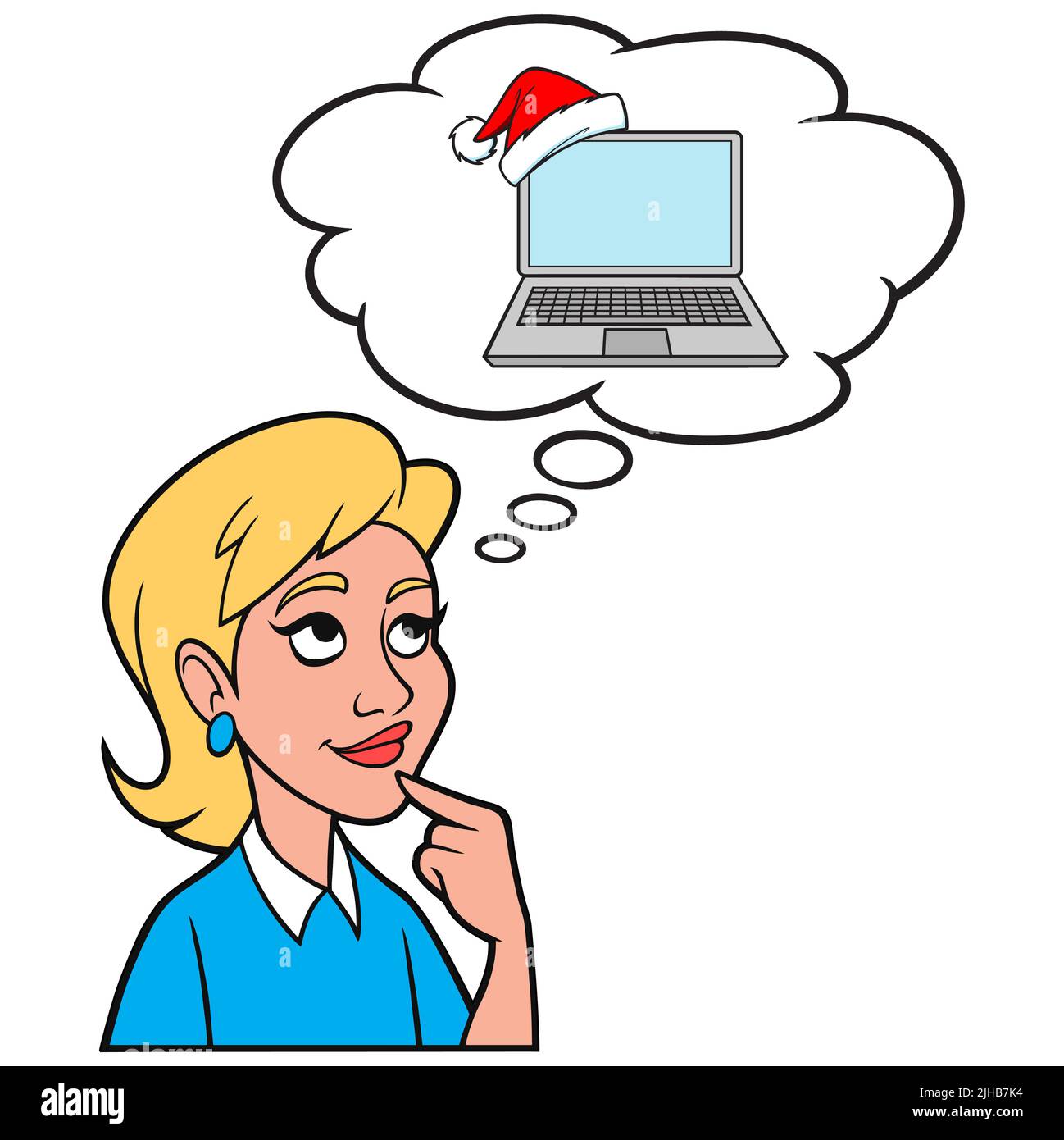 Christmas thinking planning woman hi-res stock photography and images ...