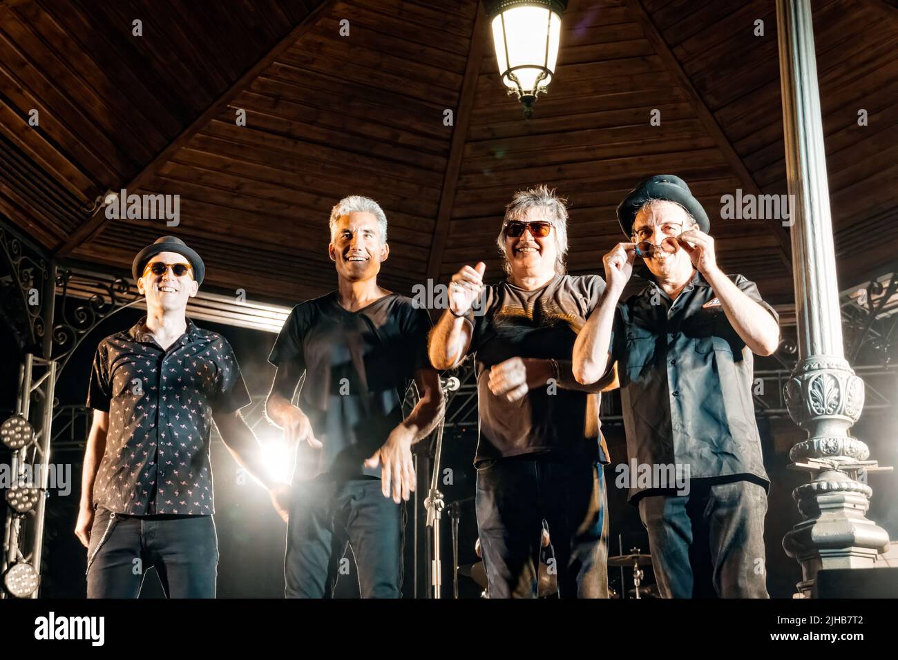 Madrid, Spain - 2022 July, 16: La Frontera rock band playing at the ...