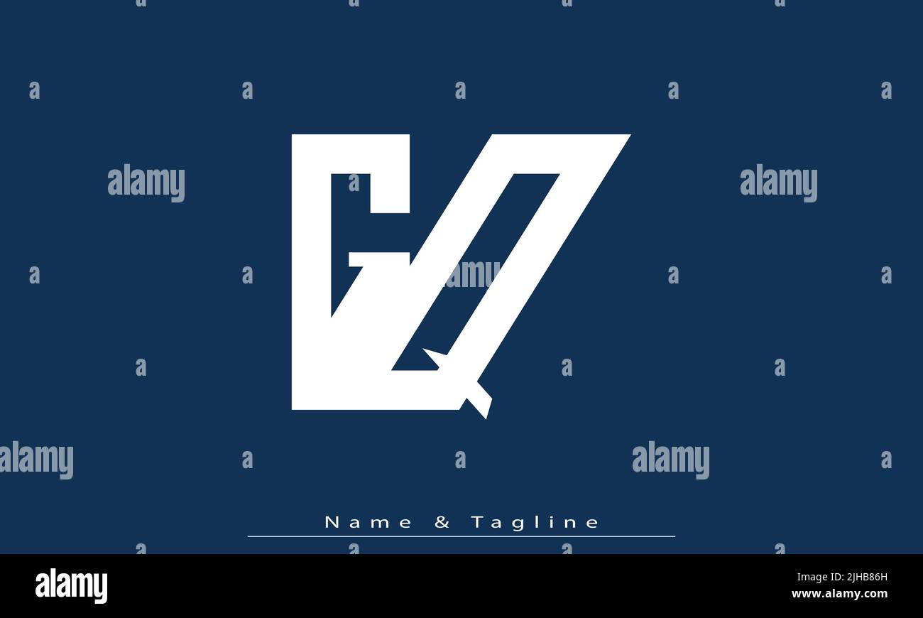 Alphabet letters Initials Monogram logo GQ , QG Stock Vector Image ...