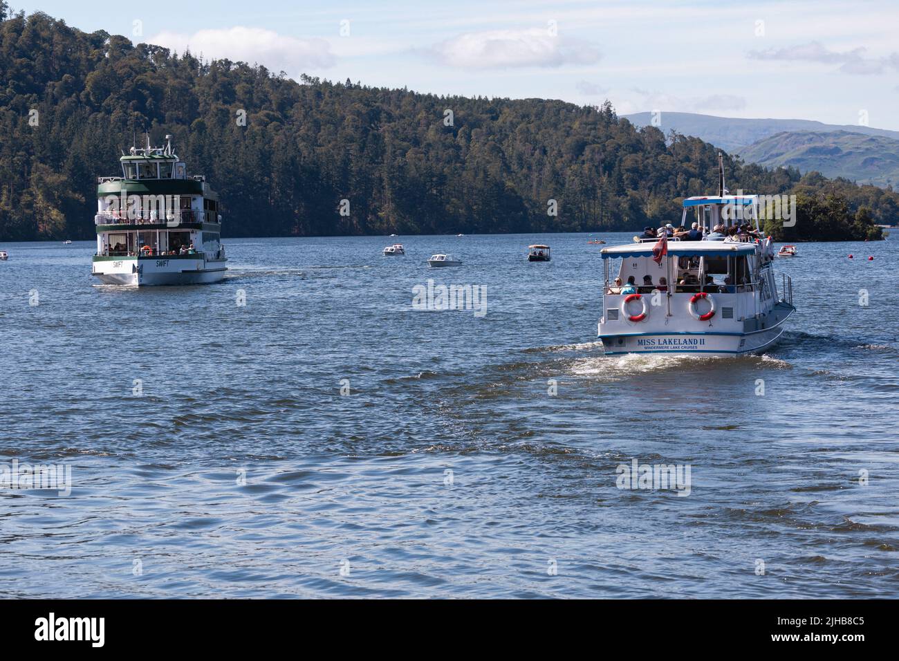 Lake Windermere .Cumbria . passenger, new passenger cruiser ,The Swift ...