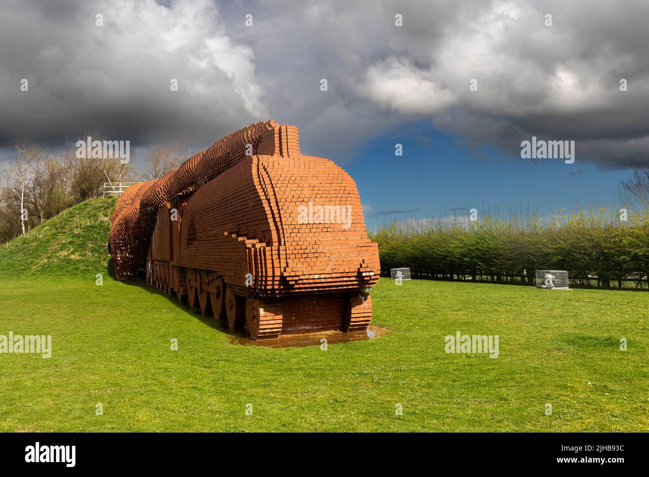 The Brick Train by David Mach is a brick sculpture located on the ...
