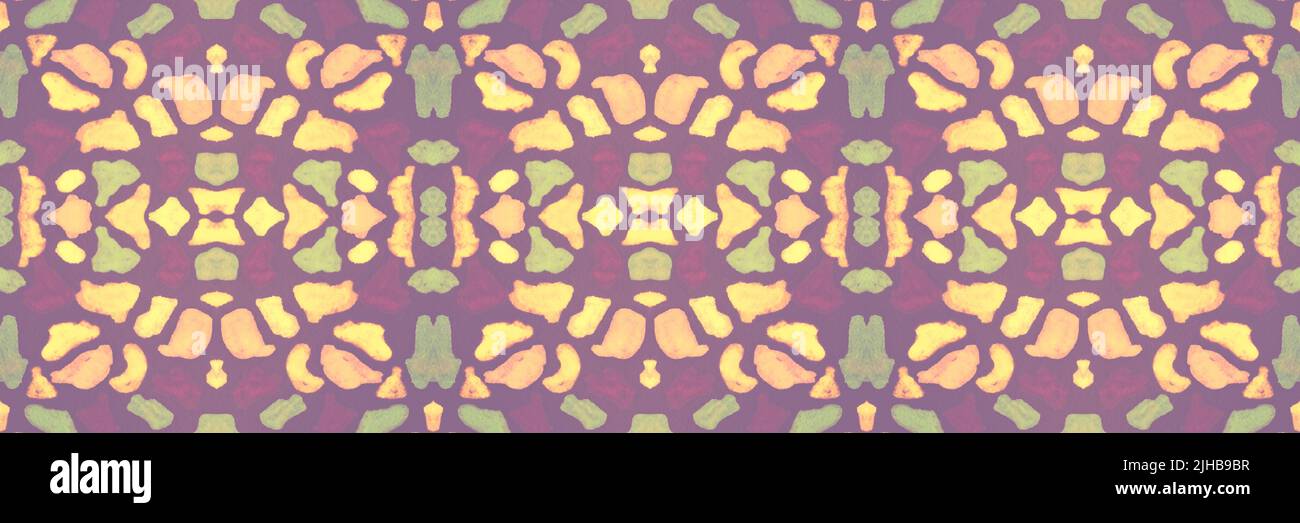 Watercolor mosaic. Abstract geometric ethnic ornament Stock Photo - Alamy