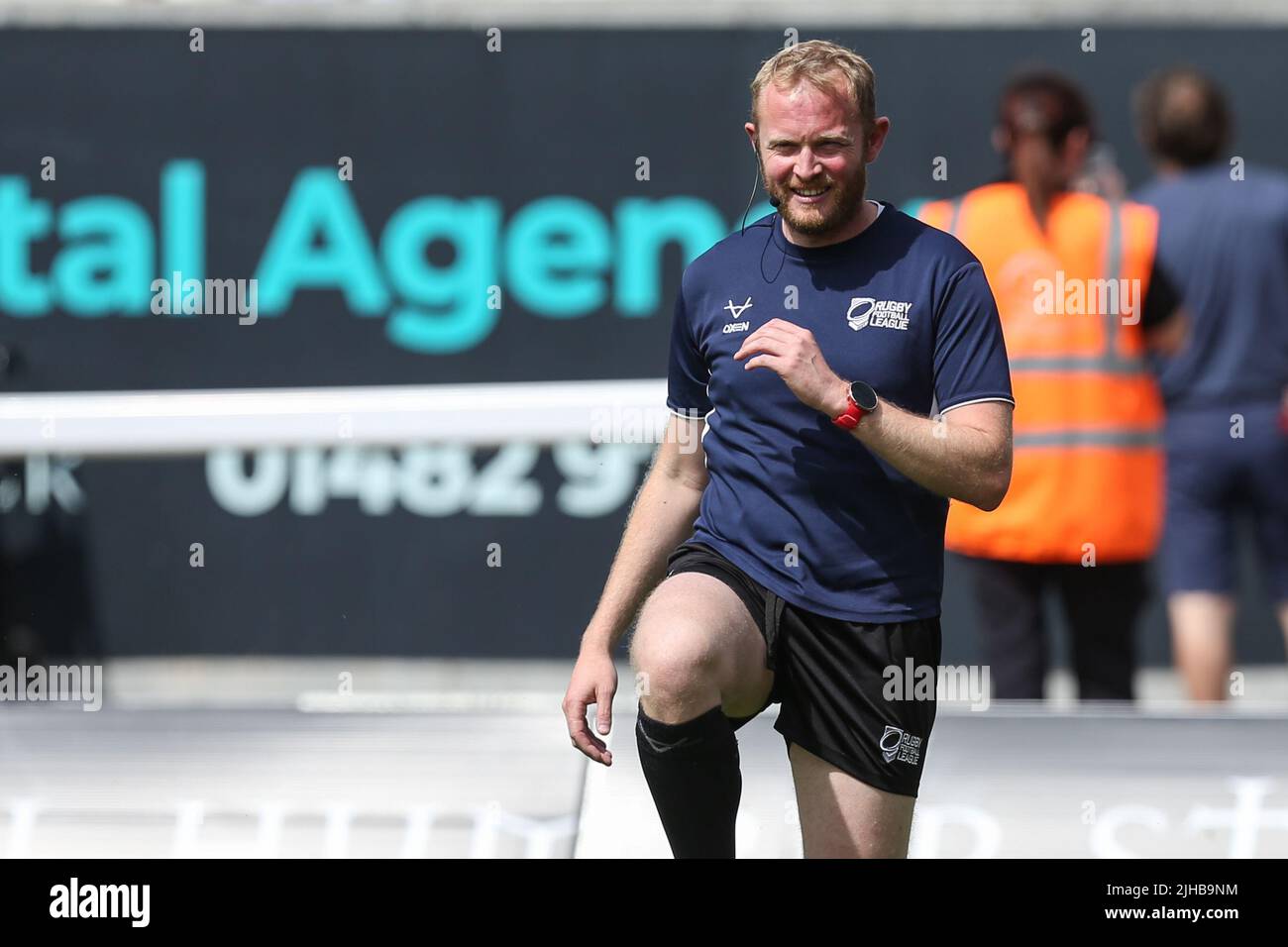 Referee Robert Hicks sees the funny side to the boos he receives from ...