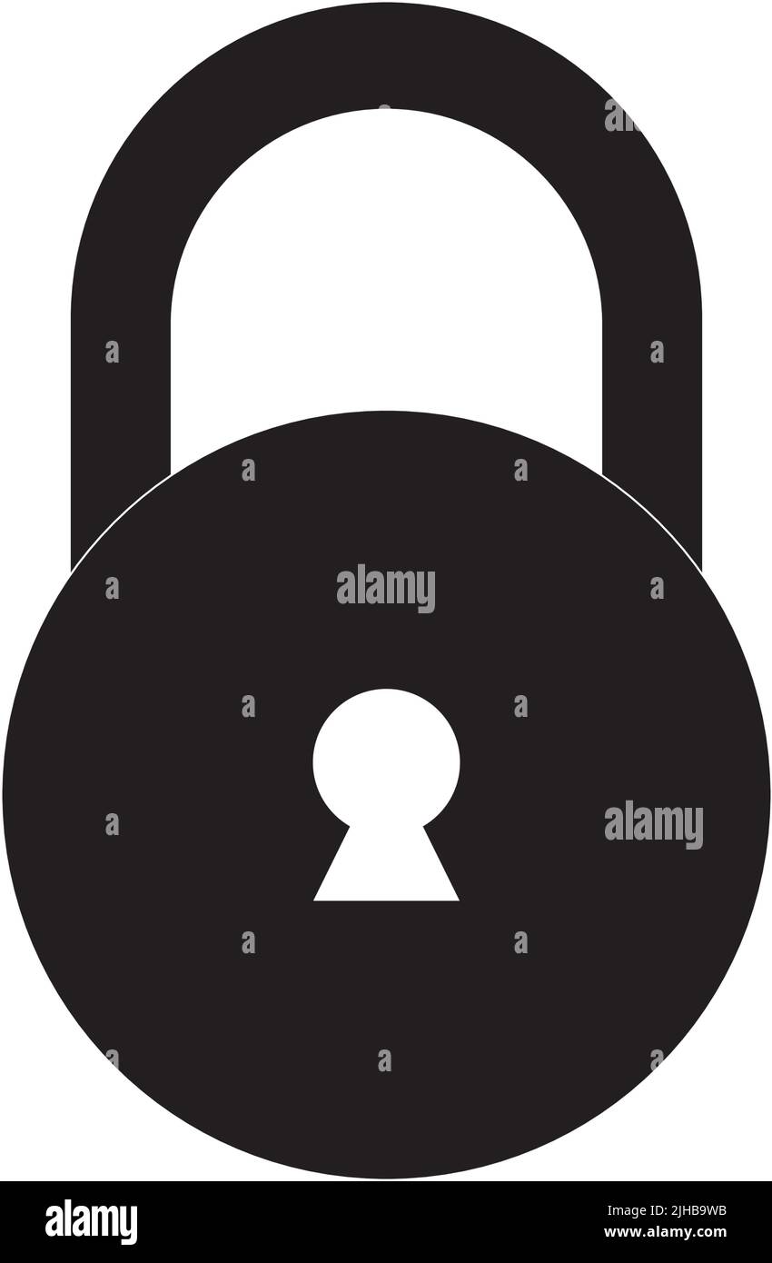 padlock icon logo vector design Stock Vector Image & Art - Alamy