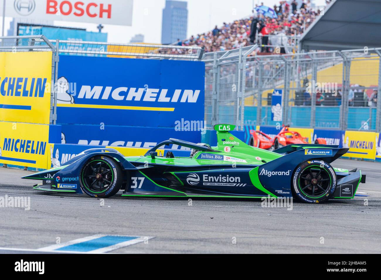 Nick Cassidy of Envision team drives (37) during round 11 of Formula E ...