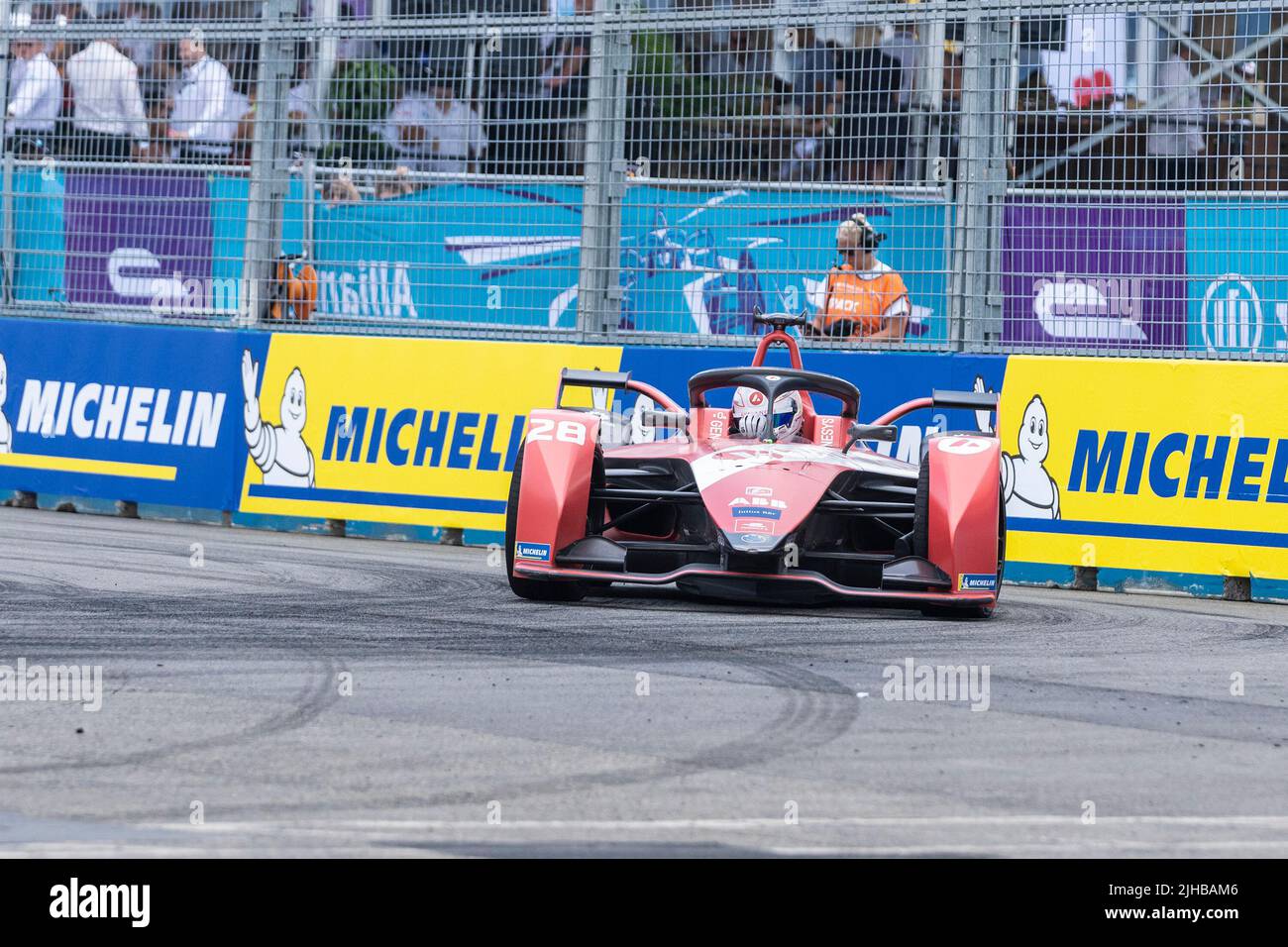 Oliver Askew of Avalanche Andretti team drives (28) during round 11 of ...
