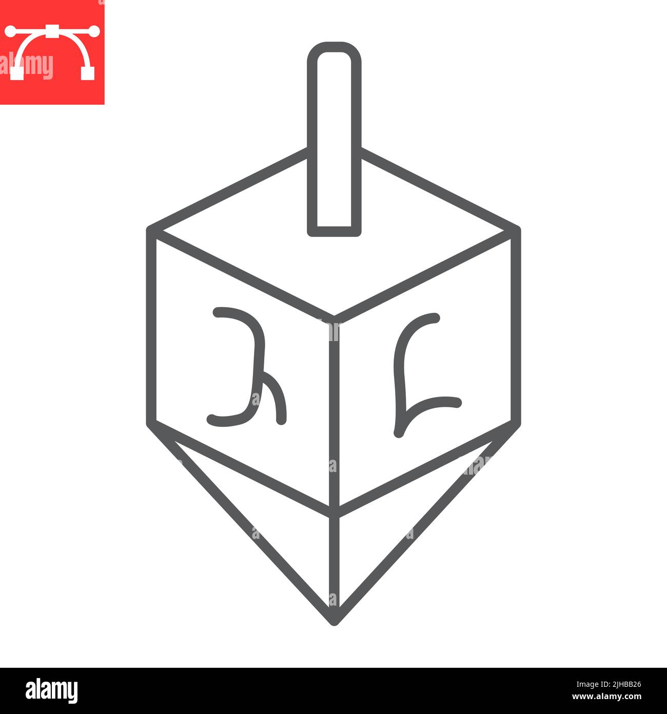 Dreidel silhouette Stock Vector Images - Alamy