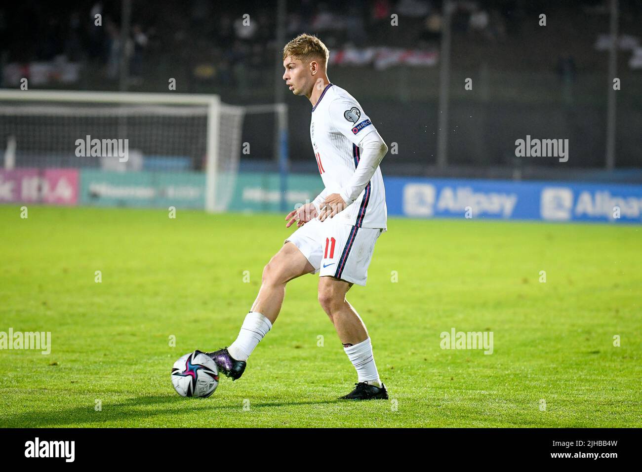 England's Emile Smith Rowe portrait in action during Qatar 2022 World ...