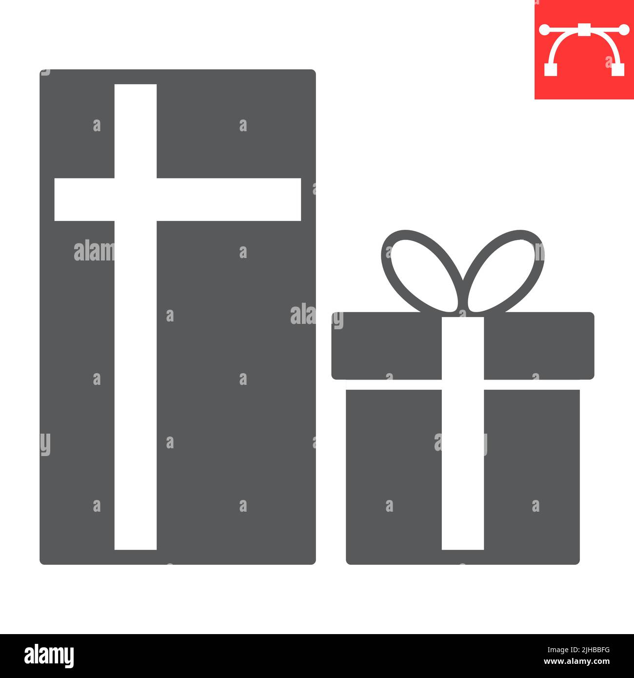 Gifts glyph icon, christmas and present, gift vector icon, vector ...