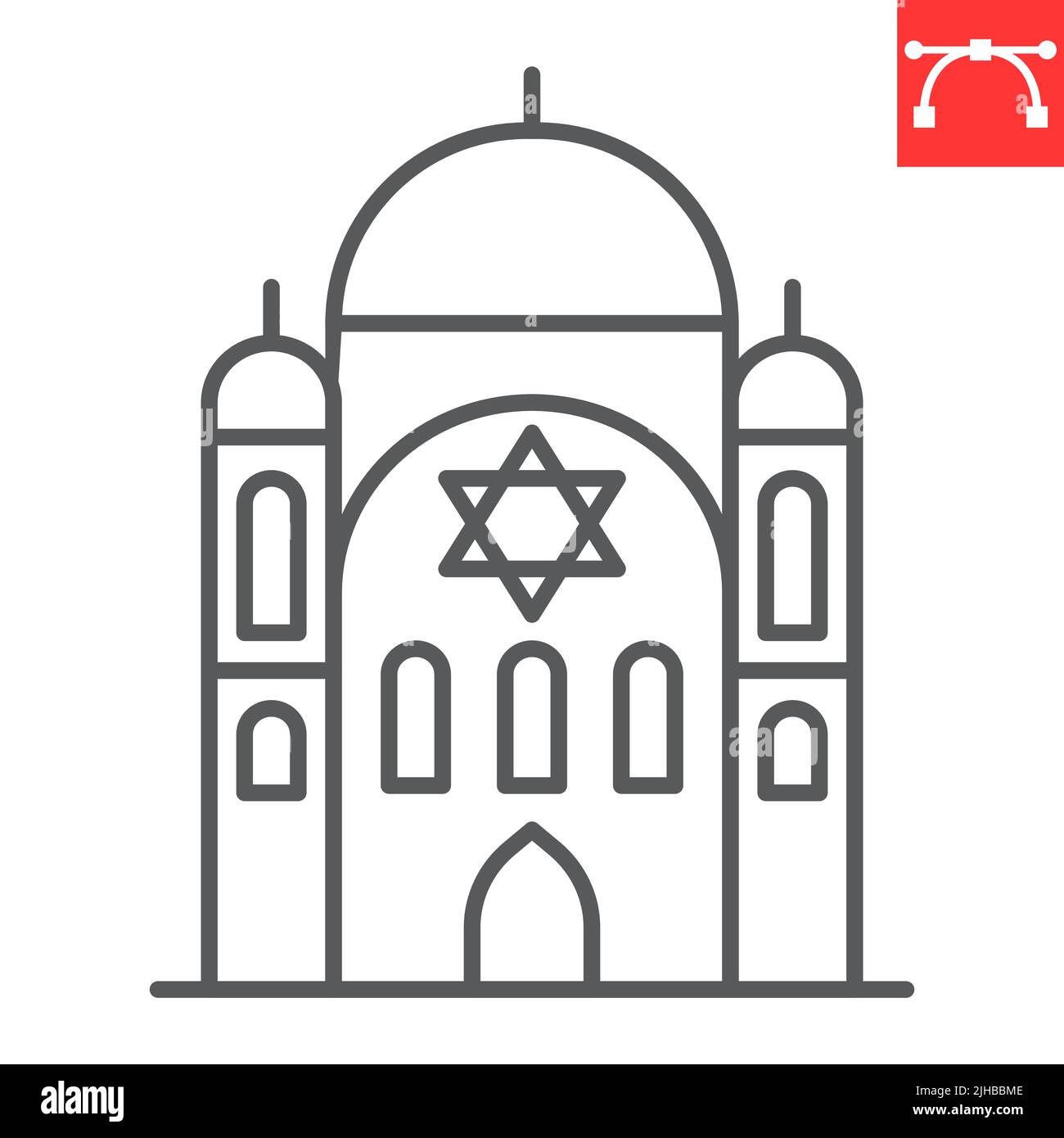 Synagogue Line Icon Hanukkah And Architecture Synagogue Vector Icon Vector Graphics Editable