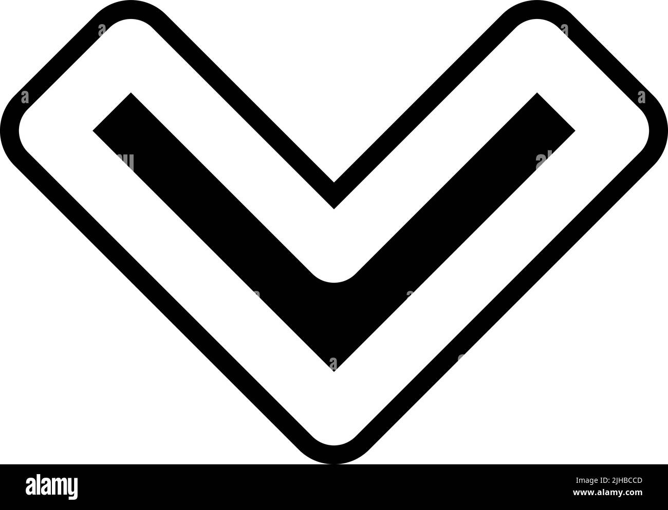 Basic essentials ui down chevron Stock Vector Image & Art - Alamy