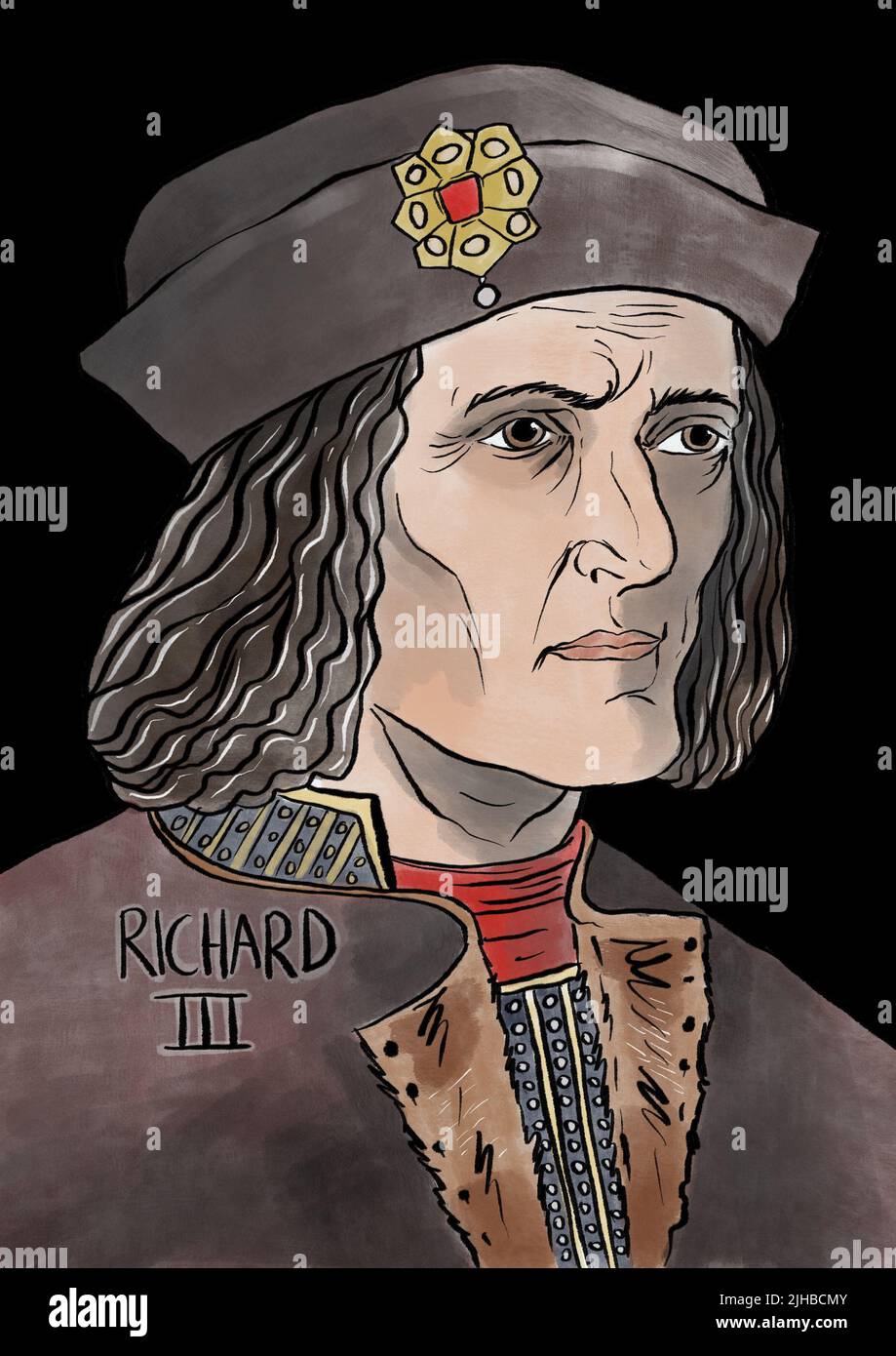 Richard the 3rd hand drawn illustration art Stock Photo - Alamy