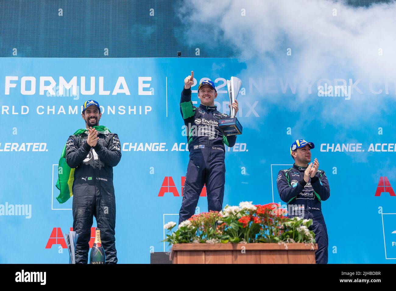 New York, New York, USA. 16th July, 2022. Lucas Di Grassi of RokIt team ...