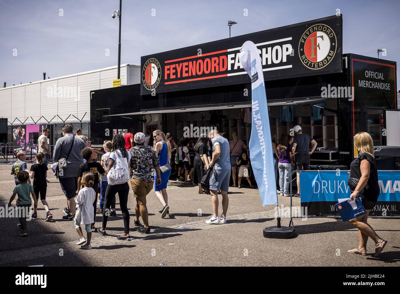 ROTTERDAM - Feyenoord merchandise during the annual open day in stadium ...