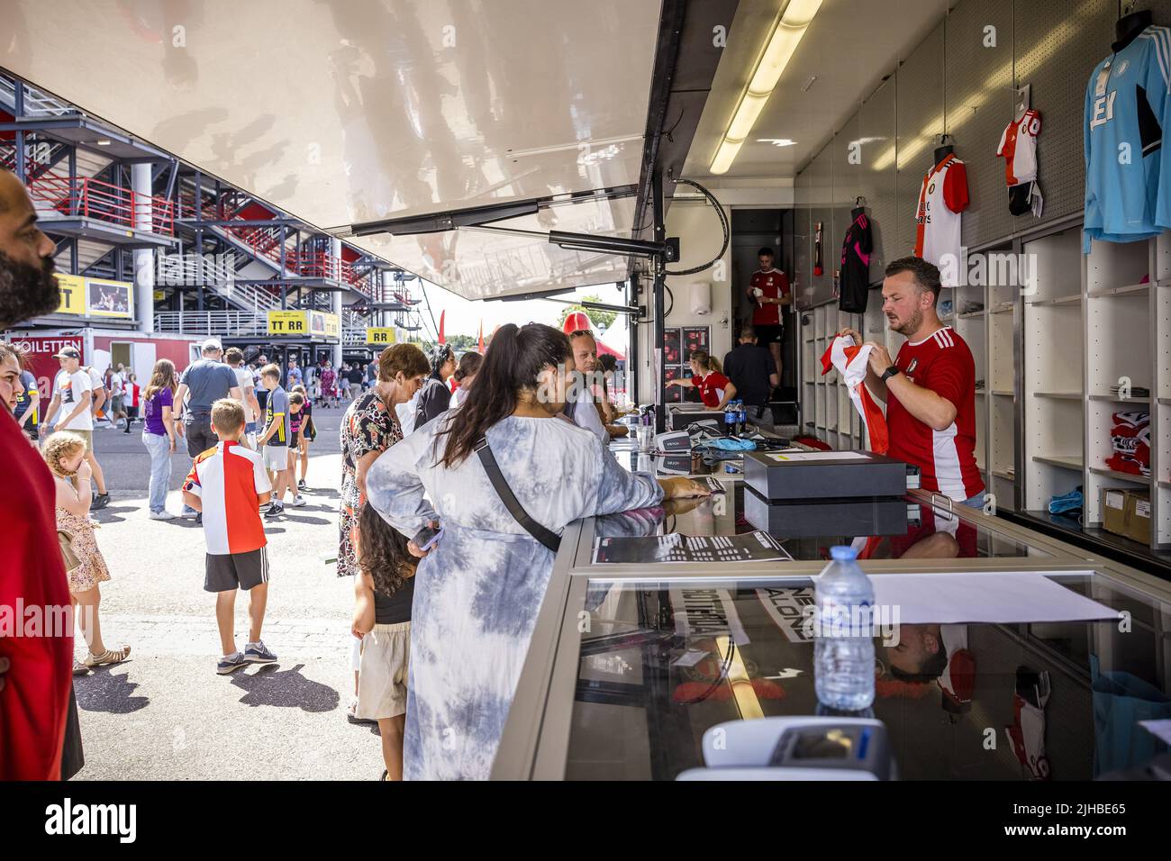 ROTTERDAM - Feyenoord merchandise during the annual open day in stadium ...