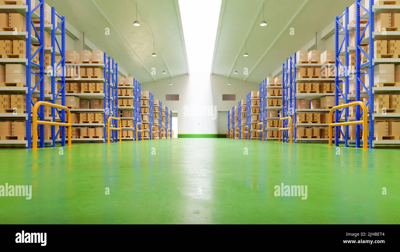 Empty warehouse in logistic center,Warehouse for storage and ...