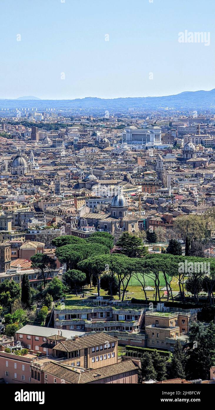 An aerial view of Rome cityscape in Italy Stock Photo - Alamy