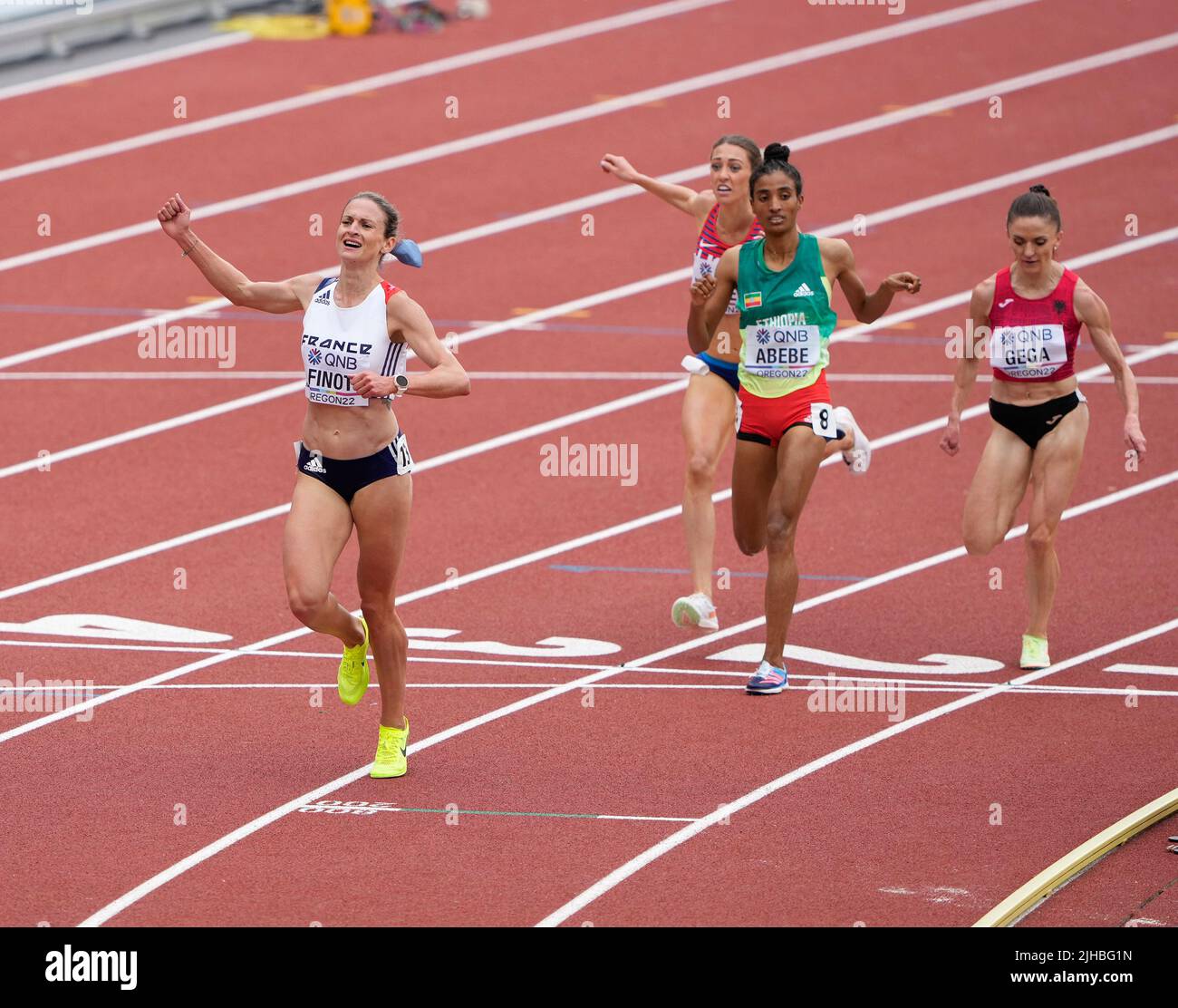 Eugene,, 16 Jul 2022 Alice Finot (FRA) Seen in action during the World ...