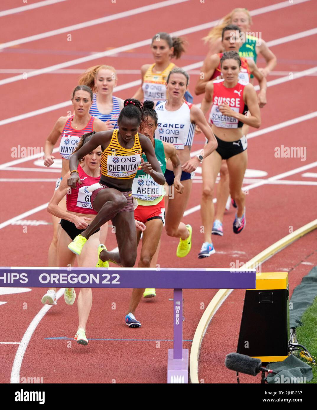 Eugene,, 16 Jul 2022 Peruth Chemutai (ETH) Seen in action during the ...