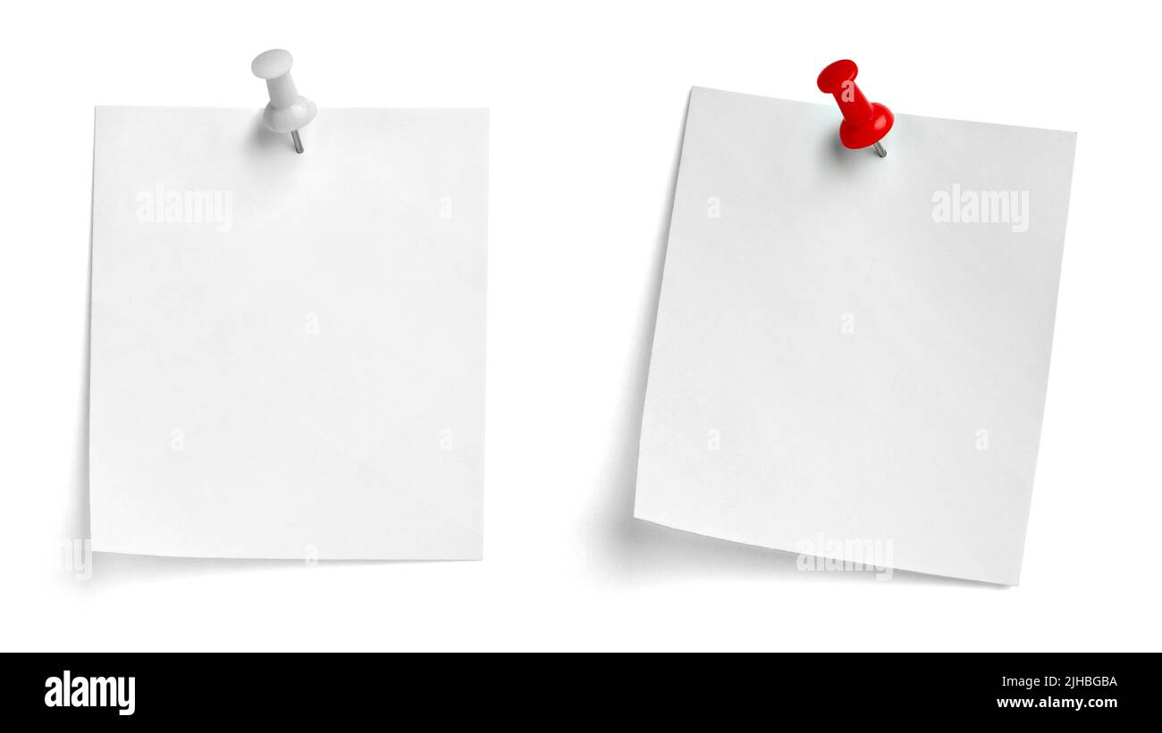 note paper push pin message red white black Stock Photo - Alamy