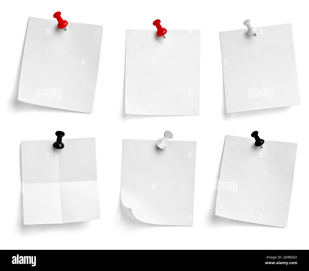 note paper push pin message red white black Stock Photo - Alamy