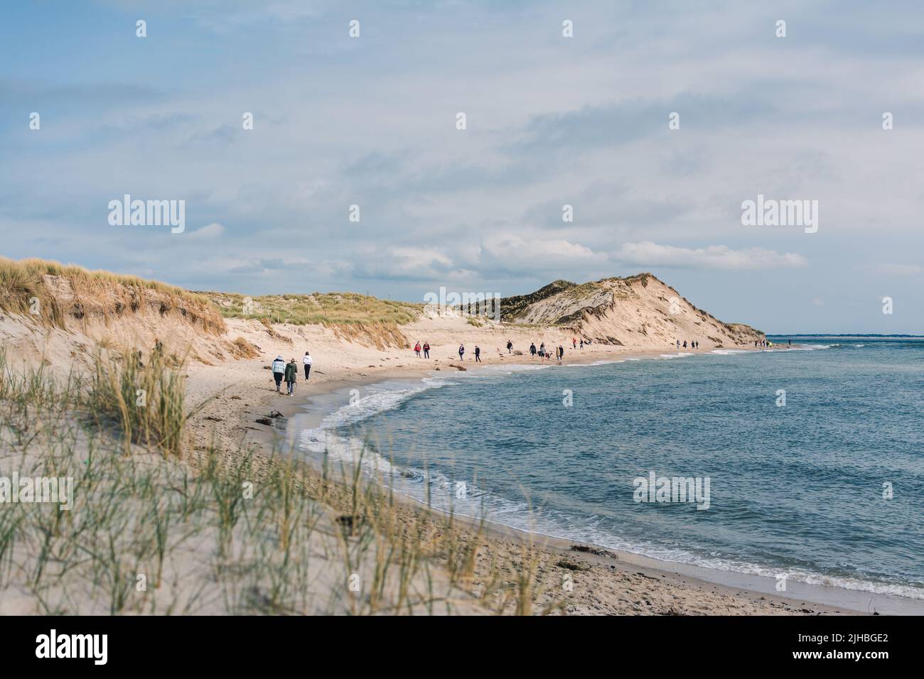 dune landscape at the west beach in List a t the island of Sylt in ...