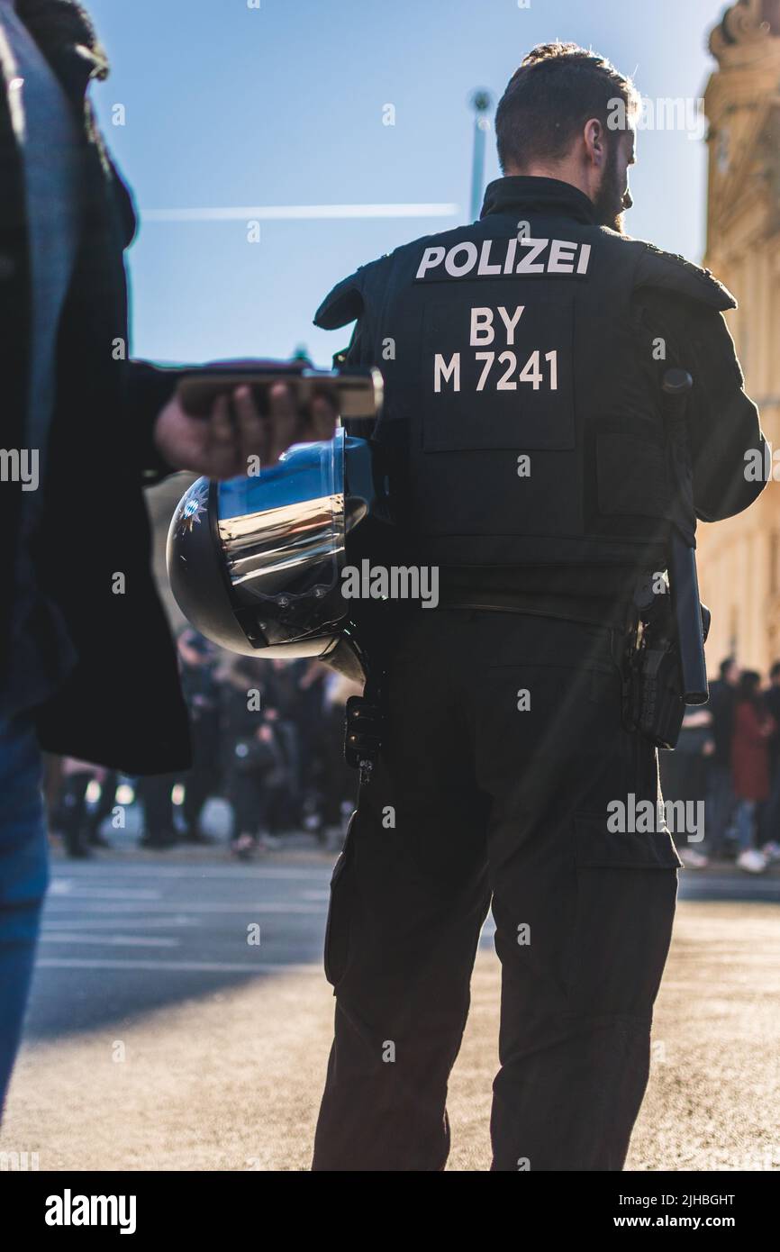 Munich, Germany - February 16, 2019: Protesters at the Munich Security ...