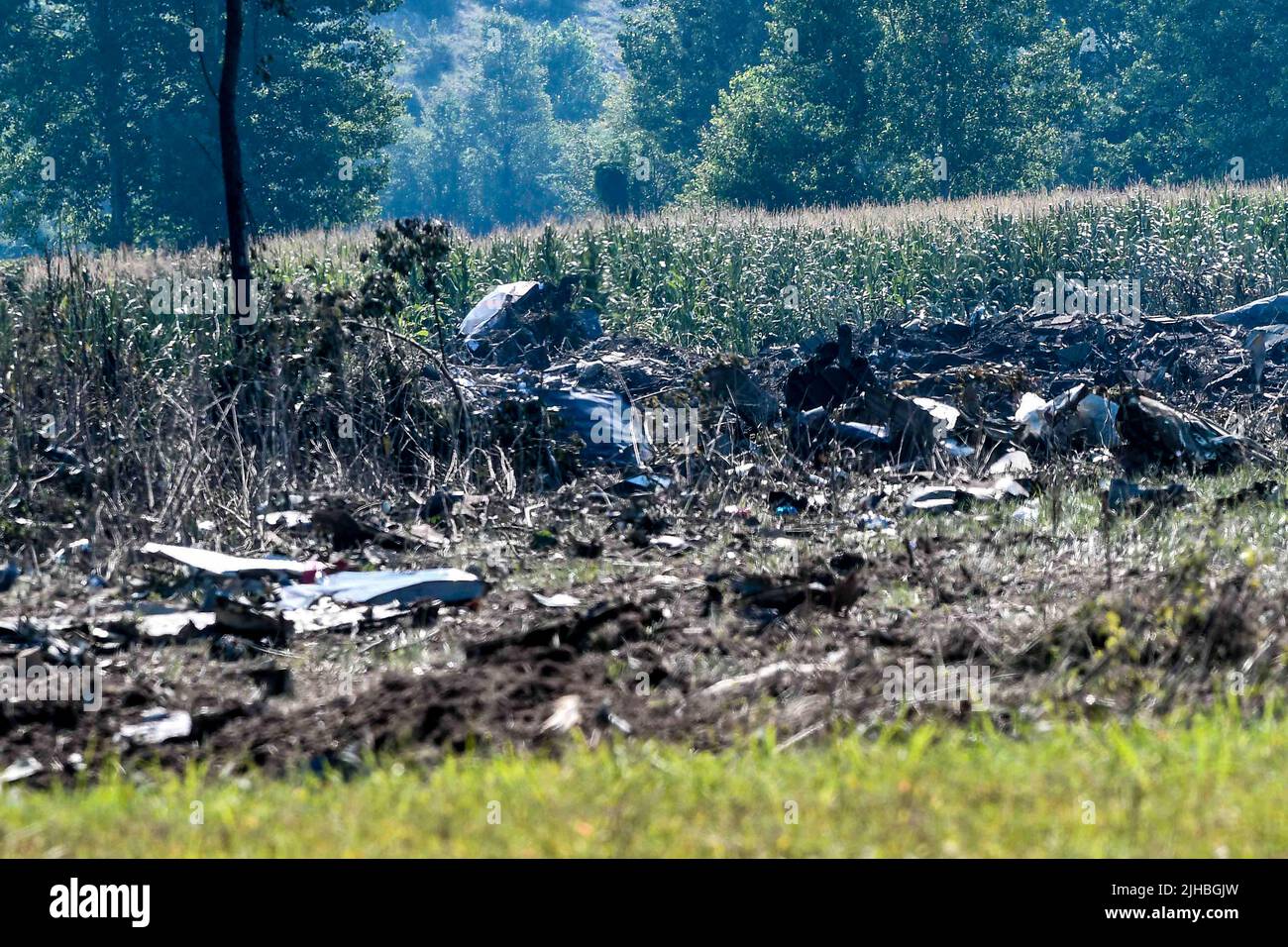 Athens. 17th July, 2022. Photo taken on July 17, 2022 shows plane ...