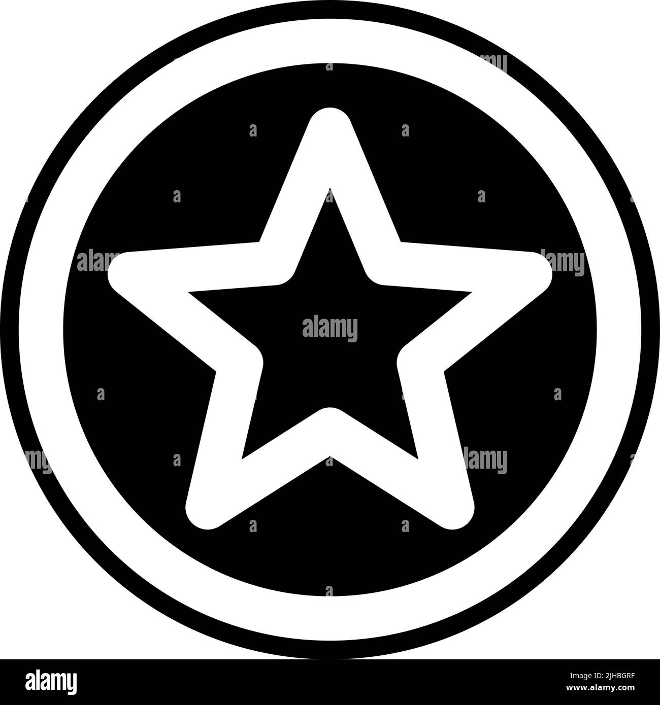 Flat star illustration Black and White Stock Photos & Images - Alamy