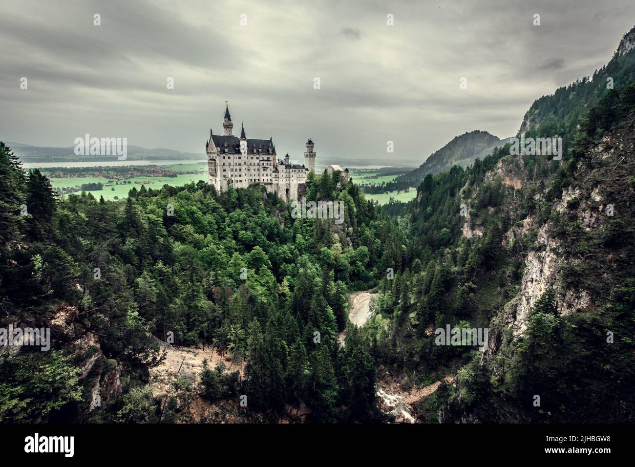 Neuschwanstein Castle in the Bavarian Alps of Germany Stock Photo - Alamy