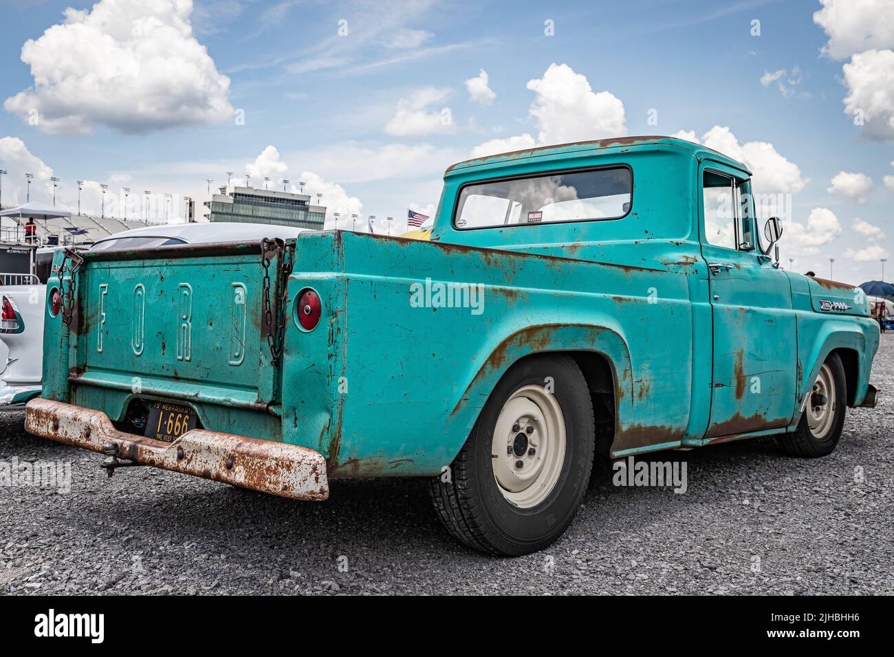 Lebanon, TN - May 14, 2022: Low perspective rear corner view of a 1960 ...