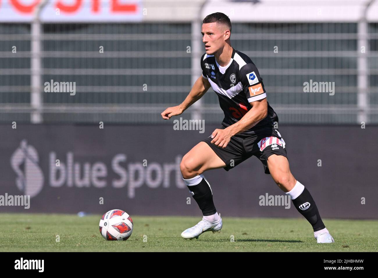 Zan Celar (19 Lugano) during the Super League match between FC Lugano ...